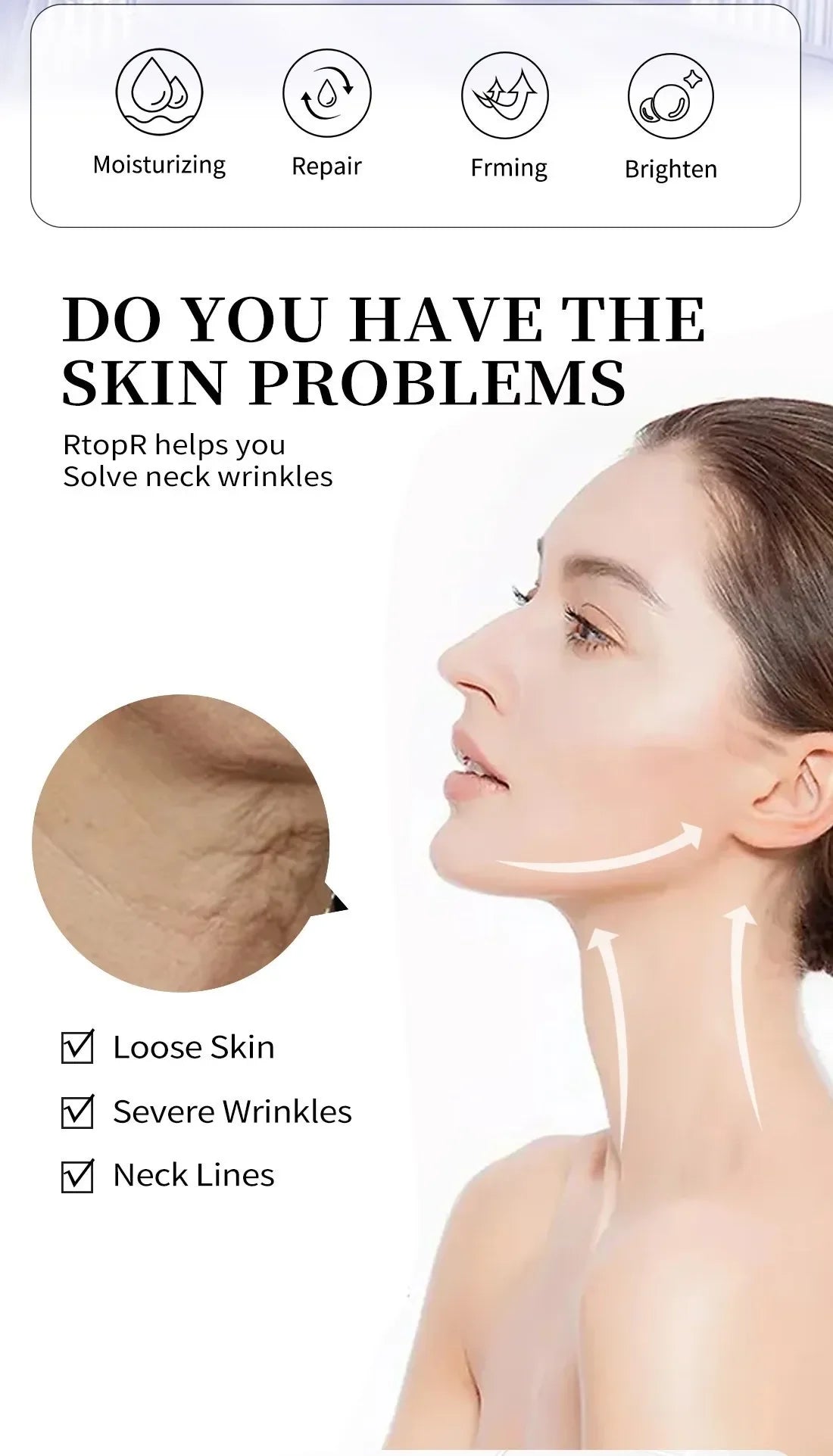 Rtopr Neck Reinforced Wrinkle Remove Cream Rejuvenation Reinforced Whi ...